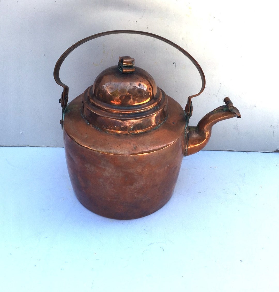 Vintage Copper Kettle Teapot Gooseneck Antique Decor Tea Pot Victorian ...