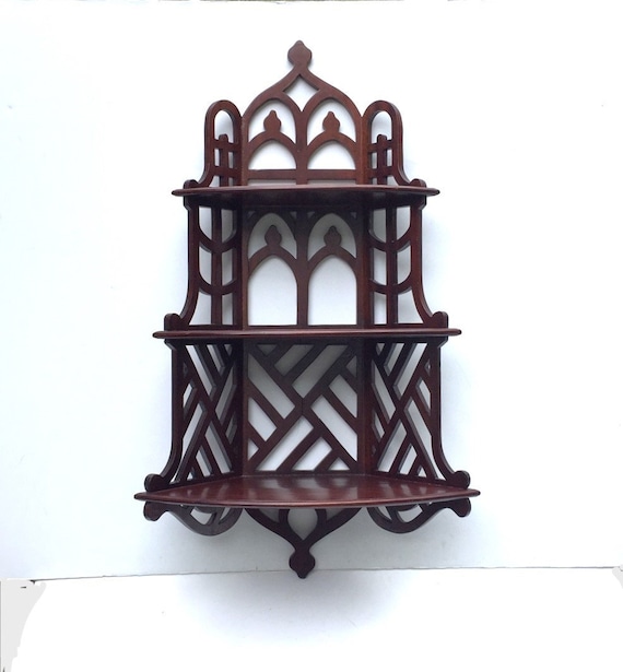 Vintage Tall 37 Inch H Carved Shelf Three Shelves Wooden Fretwork Asian Wall Display Shelves Made Indonesia Wall Decor Etsy