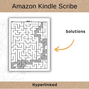 Maze Puzzles Easy100 Maze Puzzles for Amazon Kindle Scribe - Etsy