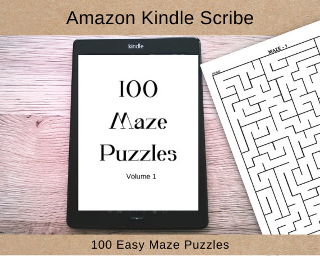 Maze Puzzles Easy100 Maze Puzzles for Amazon Kindle Scribe - Etsy