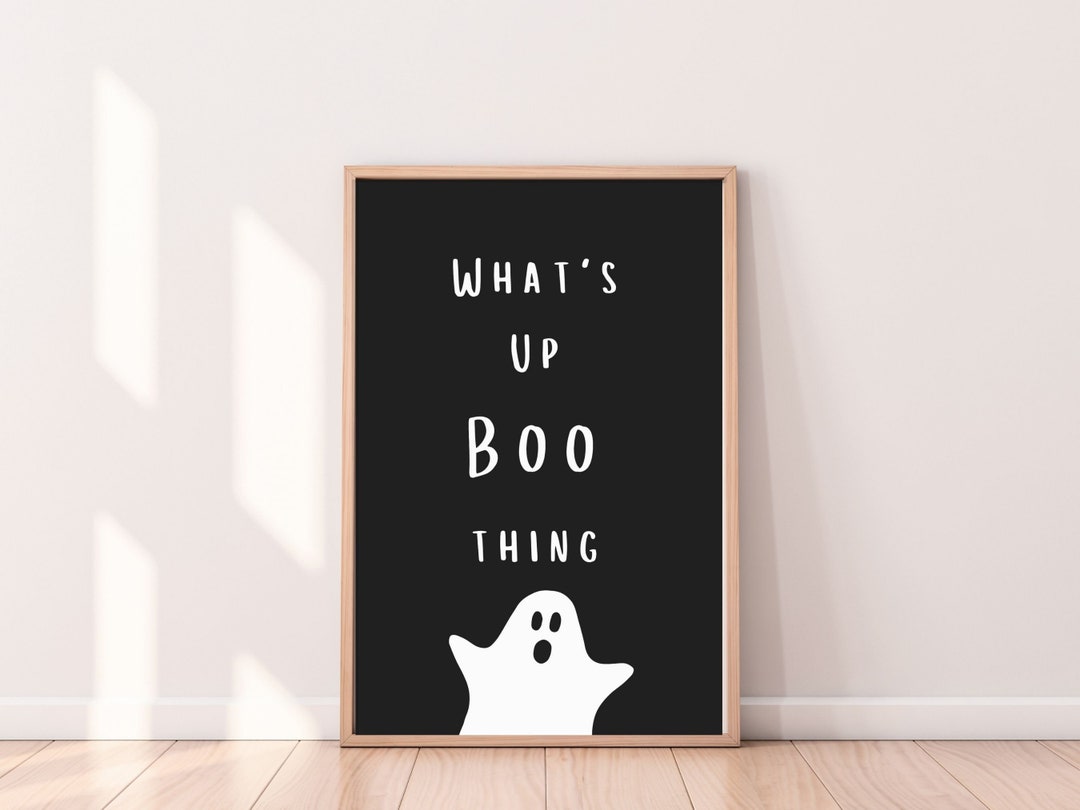 Printable Halloween Wall Art, Boo Thing Ghost Print, Funny Halloween ...