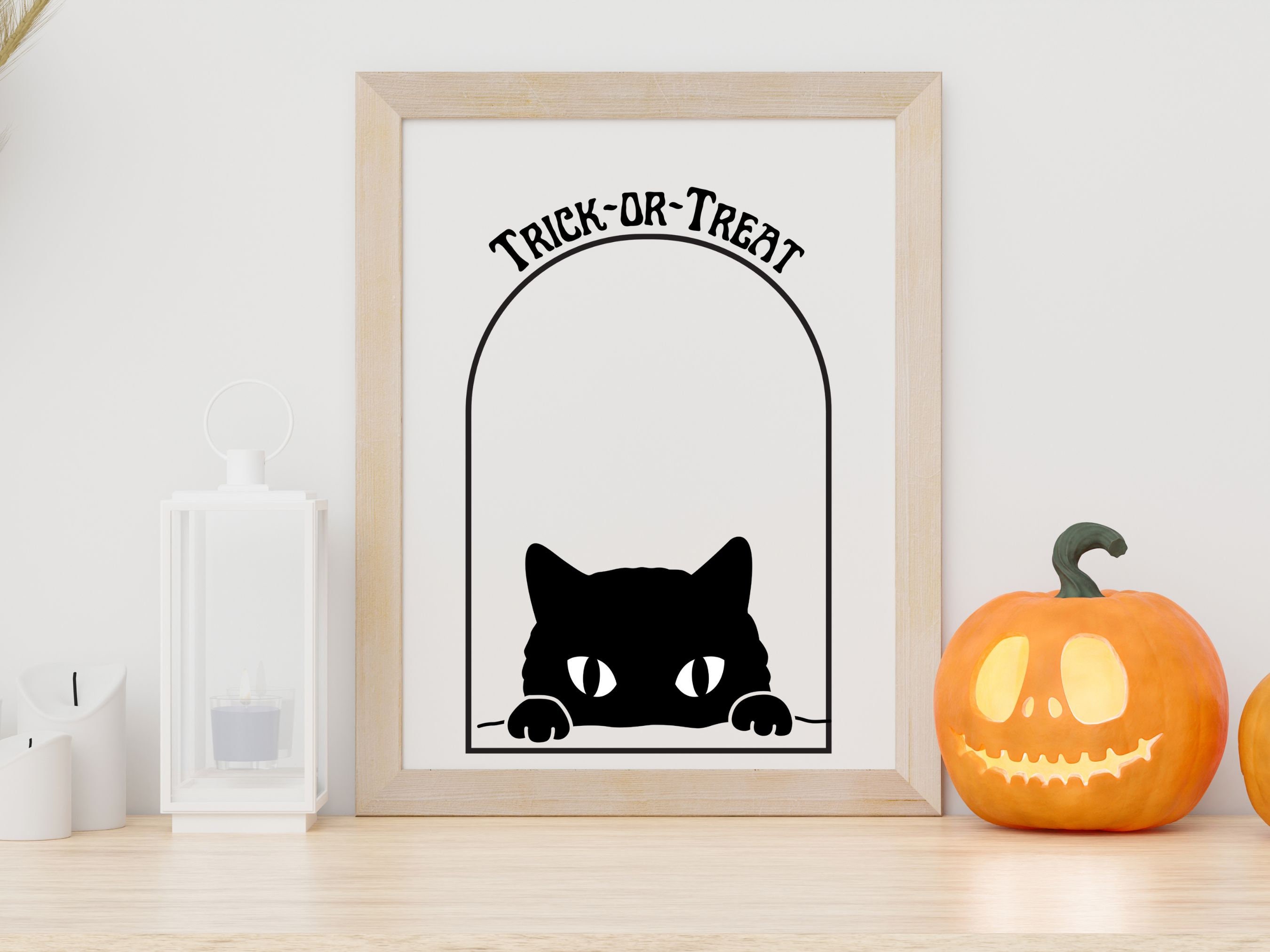 Printable Trick-or-treat Sign, Printable Halloween Art, Kid-friendly ...