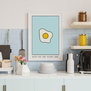 Fried Egg Printable Art for Kitchen, Printable Poster for Kitchen ...