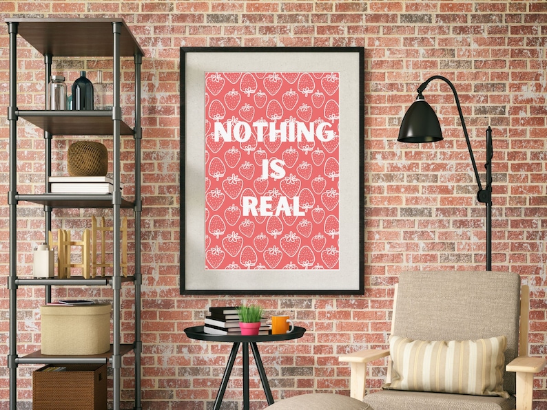 The Beatles Strawberry Fields Art Print, Nothing is Real Printable Art ...