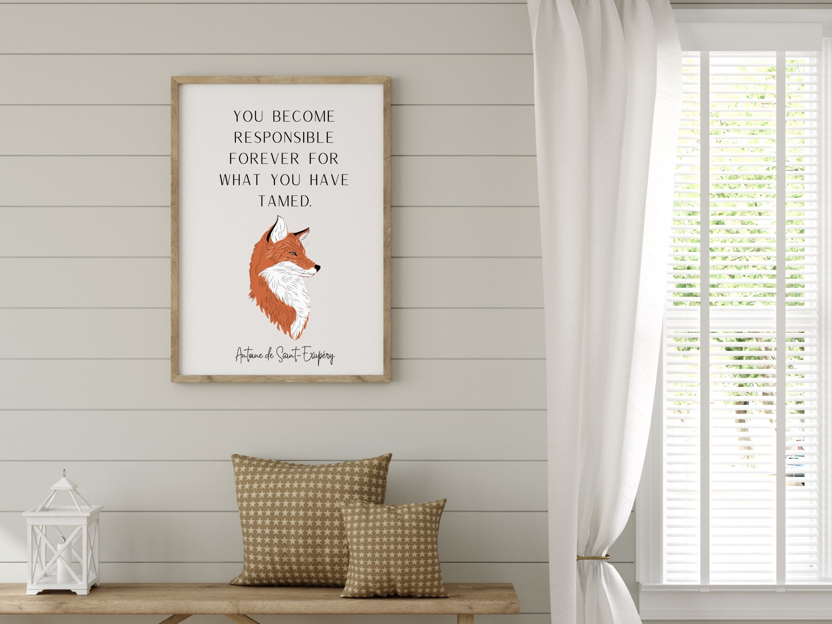 The Little Prince Fox Quote Art Print: Children's Room Decor (digital ...