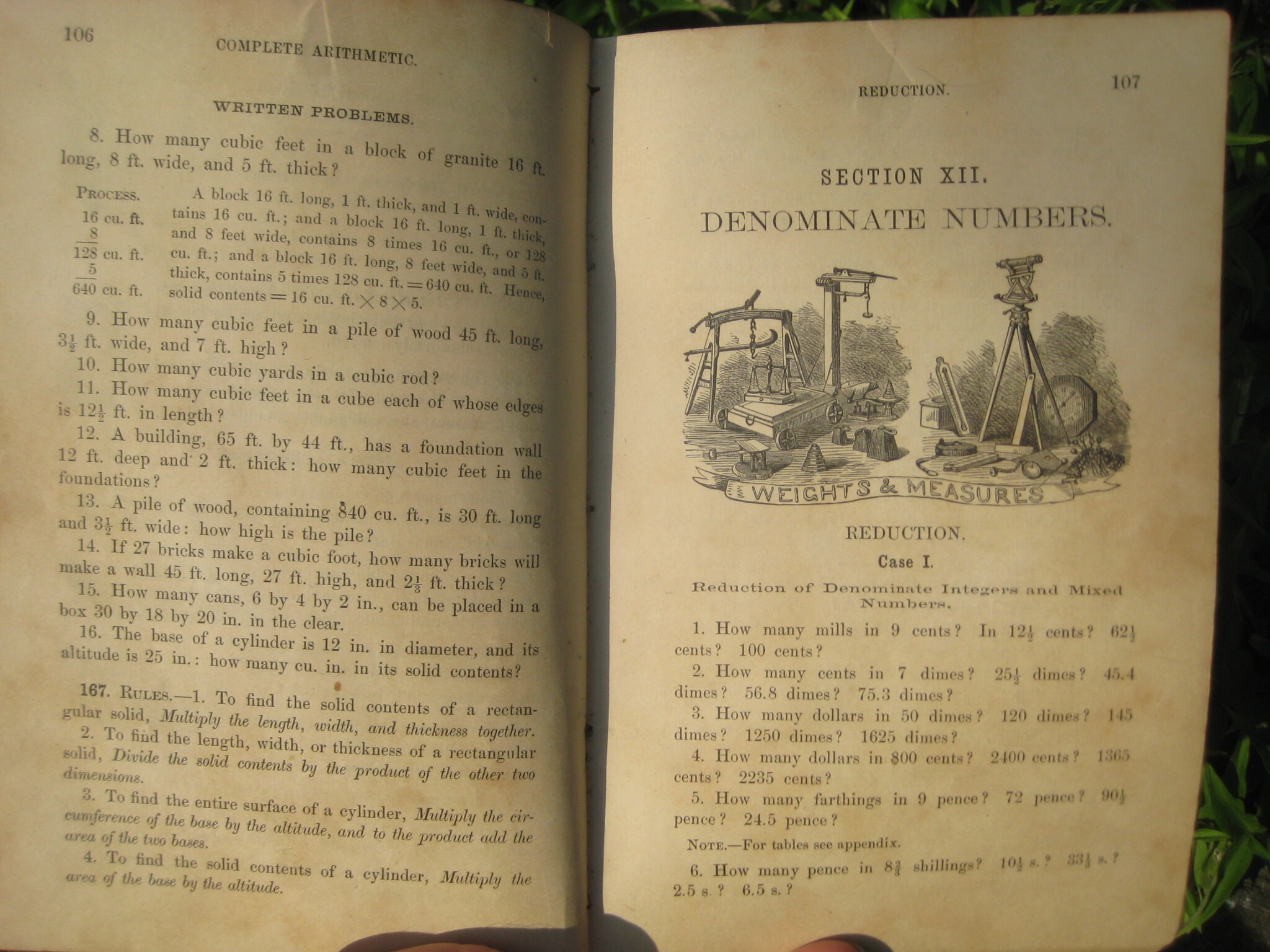 Antique 1870 Book: Complete Arrithmetic School Series | Etsy