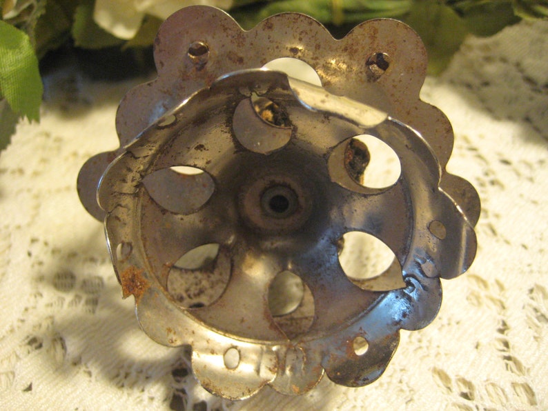 Antique Victorian Swivel Metal Thread Holder W/ Hand-sewn - Etsy