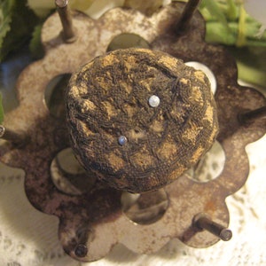 Antique Victorian Swivel Metal Thread Holder W/ Hand-sewn - Etsy