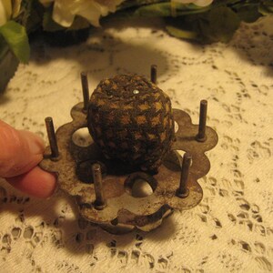 Antique Victorian Swivel Metal Thread Holder W/ Hand-sewn - Etsy