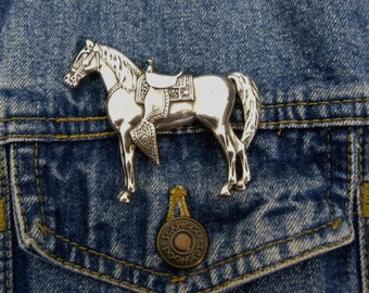 Western Cowboy Brooch - Etsy