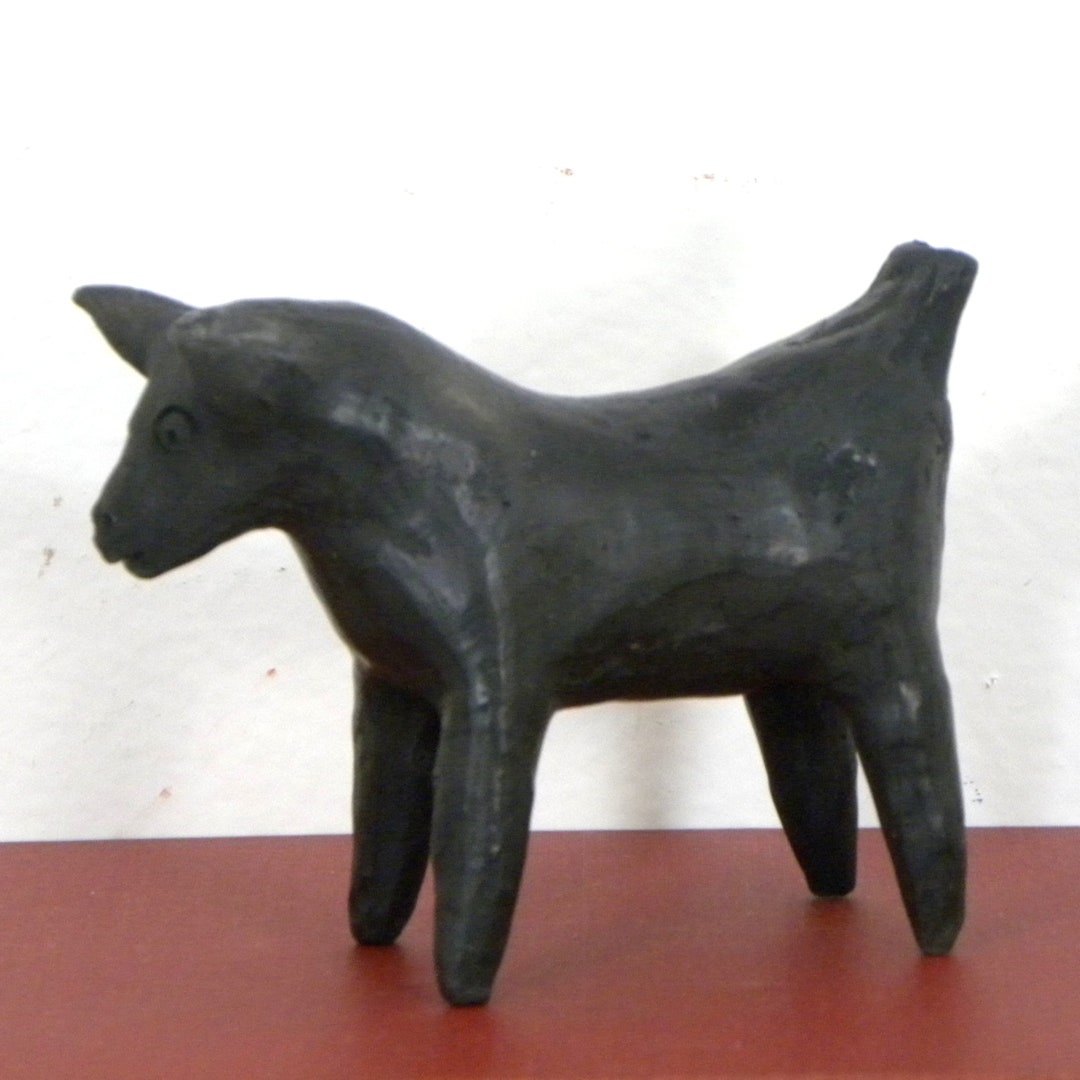 Vintage Bull Cow Whistle, Black Clay, Pottery, Mexican, Folk Art, Great ...