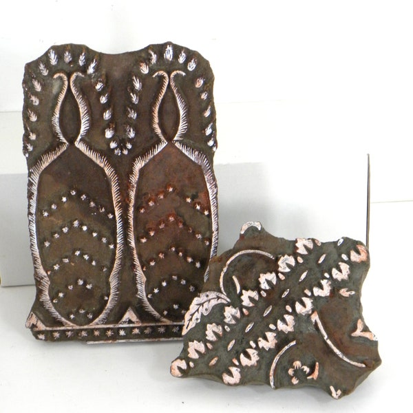 Antique Wood Textile Stamp - Etsy