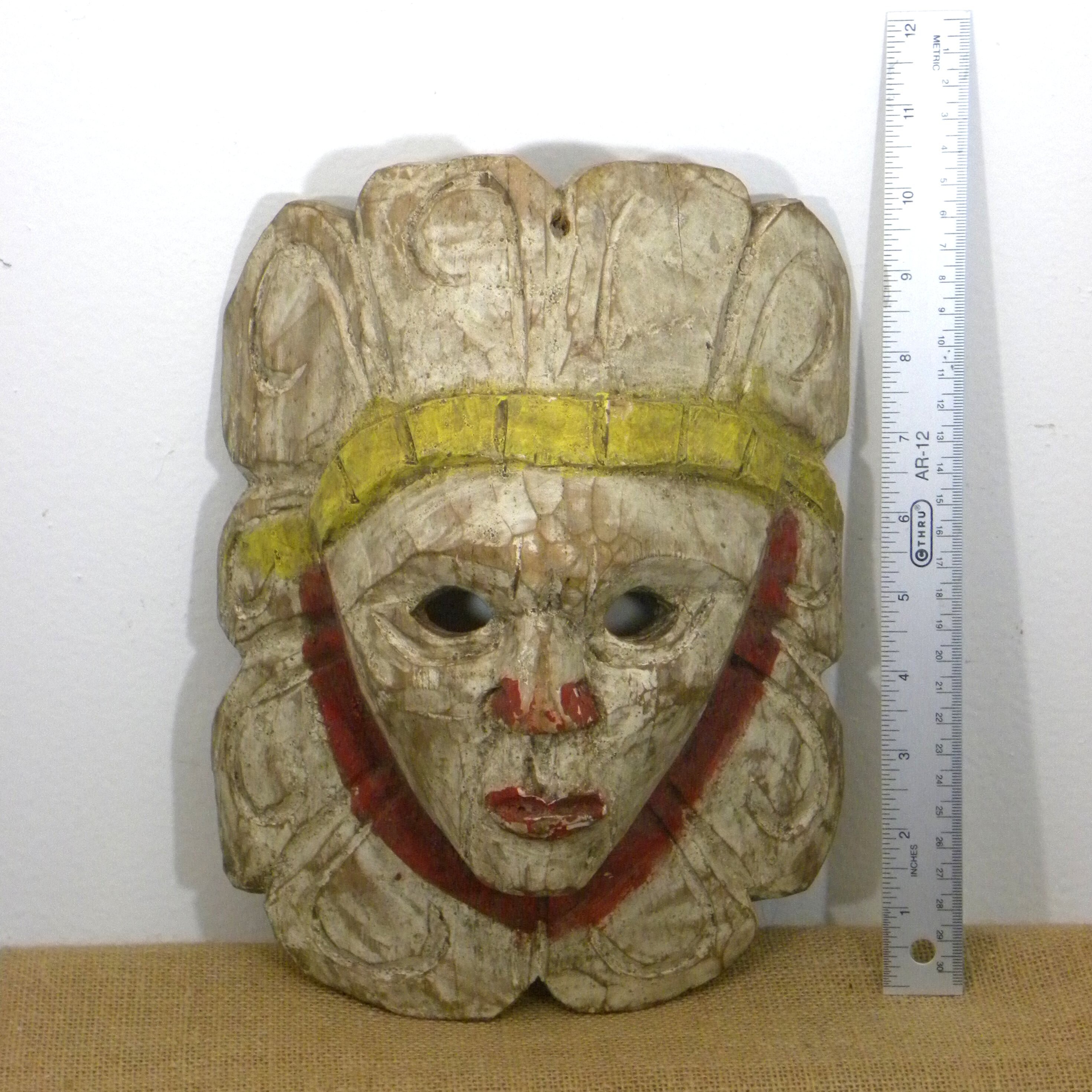 Vintage Mayan King Wooden Mask Guatemalan Hand Carved Hand - Etsy