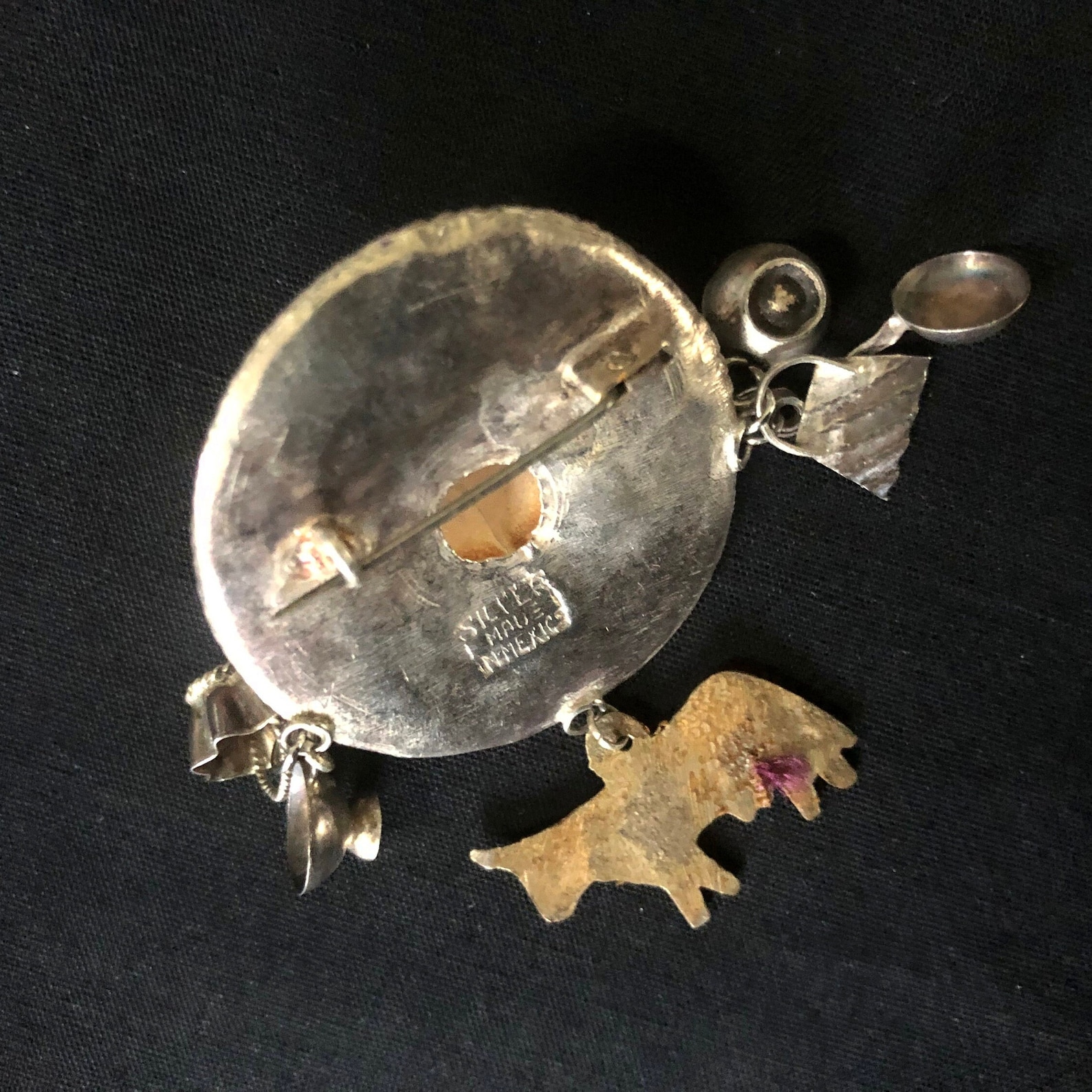 Vintage Silver Brooch Pin Mexican Food Cocina Sombrero - Etsy