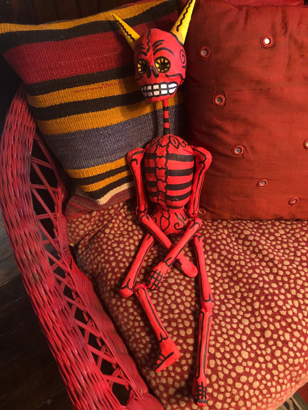 Mexican Devil Skeleton Figure, LARGE 27, Cartonería/mexican Papier ...