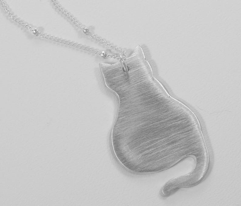 Fine Silver Cat Necklace. Precious Metal Clay. PMC. Cat - Etsy
