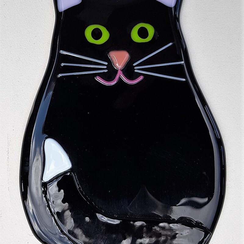 Fused Glass Cat - Etsy UK