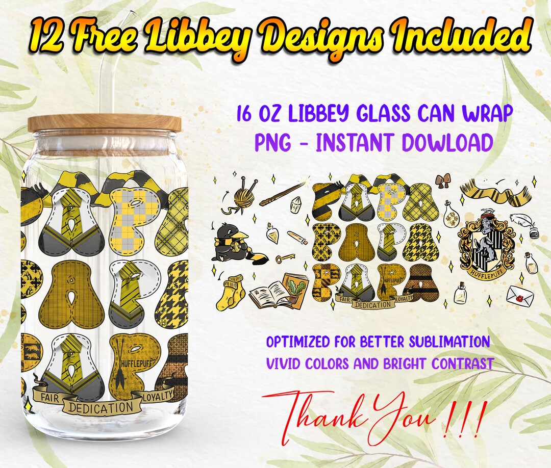 Cartoon 16oz Libbey Glass Can, Super Dad PNG Sublimation, Papa Libbey ...