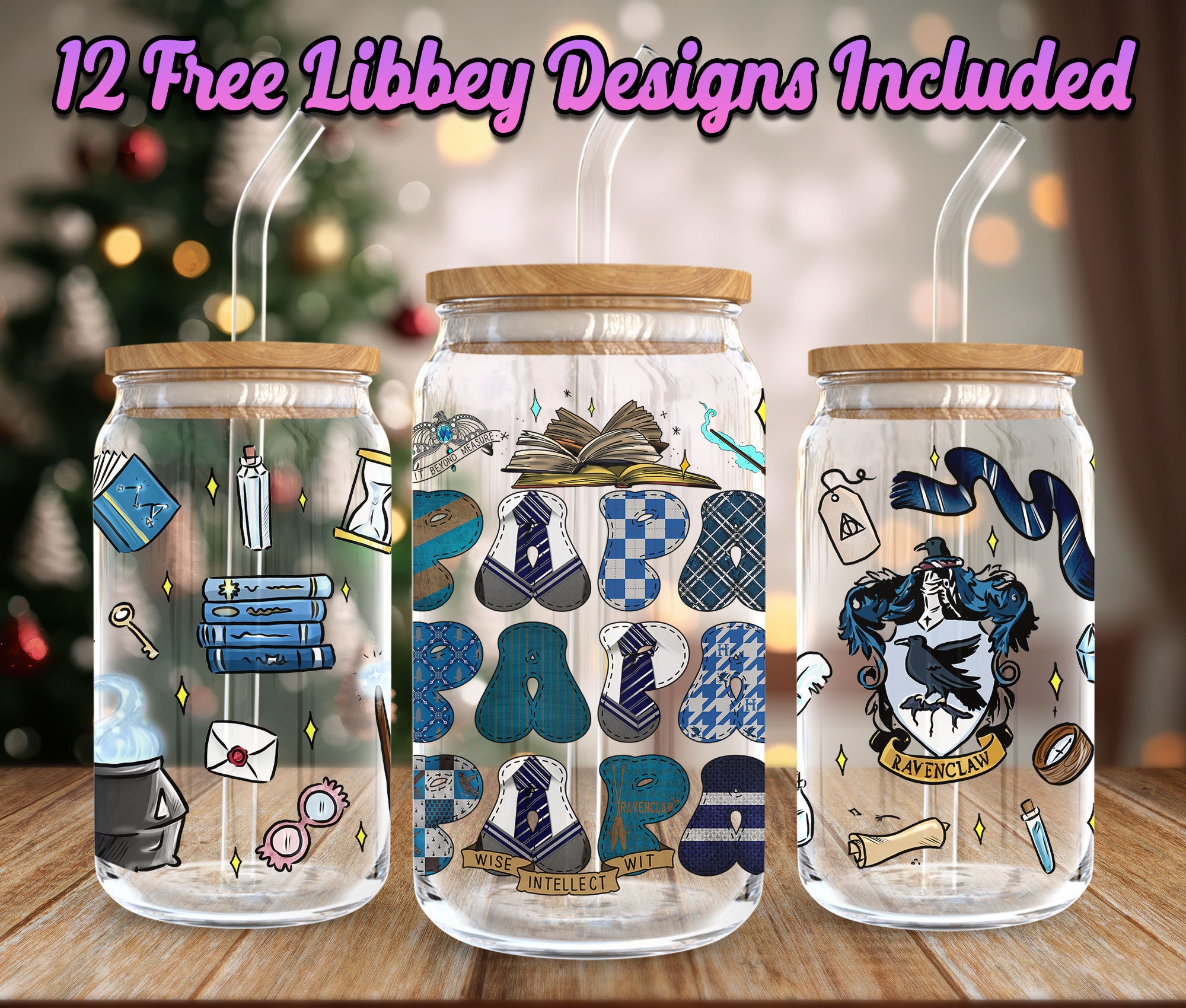 Cartoon 16oz Libbey Glass Can, Super Dad PNG Sublimation, Papa Libbey ...