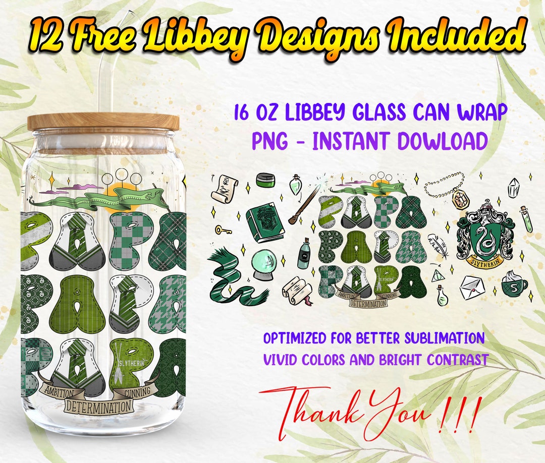 Cartoon 16oz Libbey Glass Can, Super Dad PNG Sublimation, Papa Libbey ...