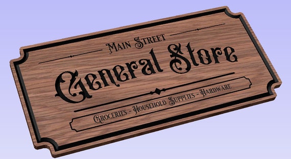 General Store Sign Design CRV DXF CNC Plasma VCarve File | Etsy