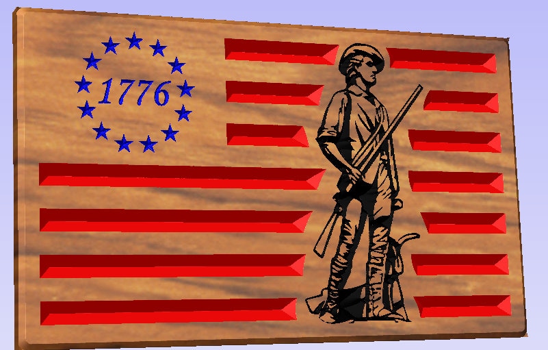 1776 Patriot Flag Sign DXF File - Etsy