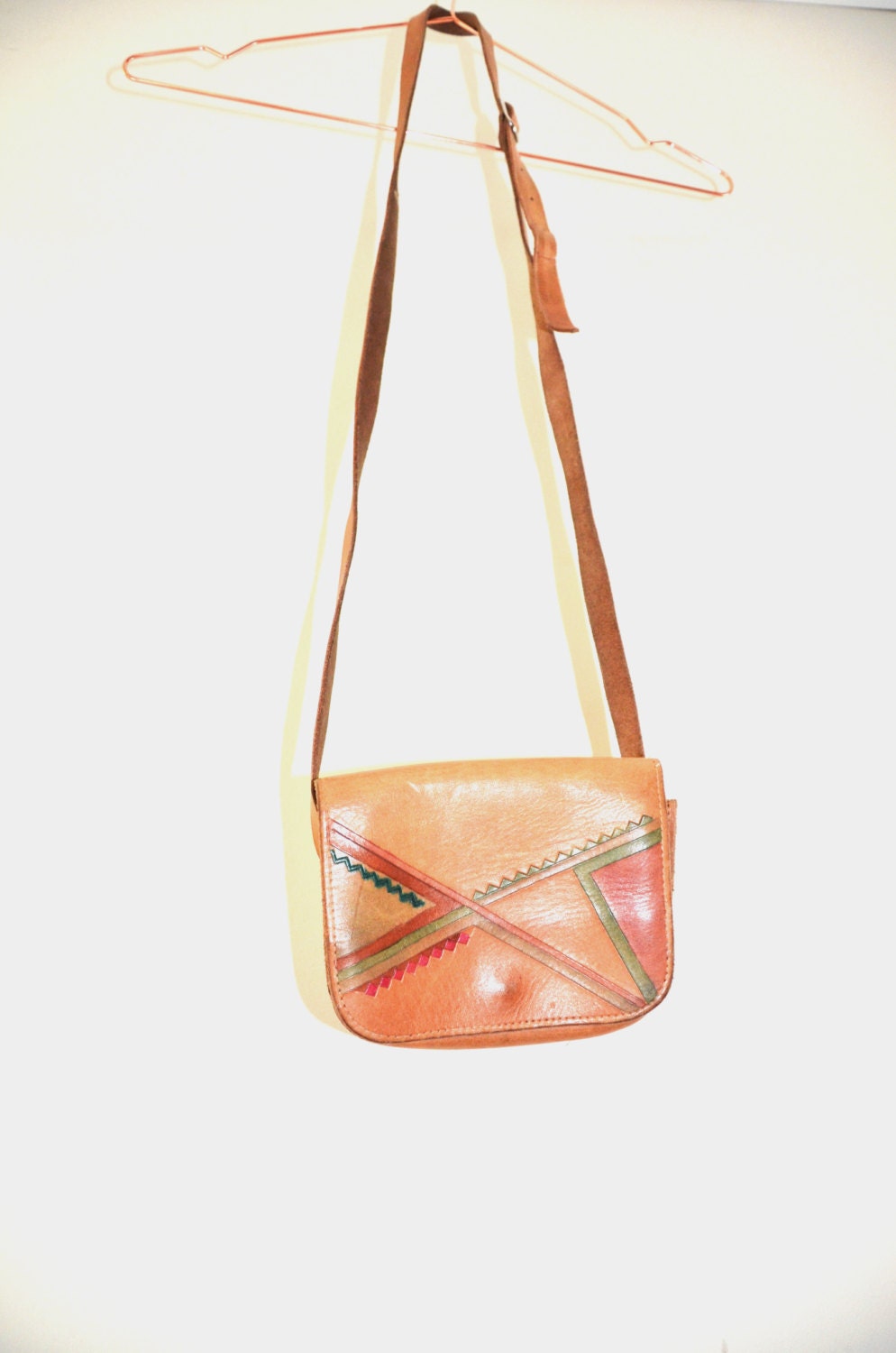 70's Vintage Leather Bag / Shoulder Bag/ Crossbody Bag / | Etsy