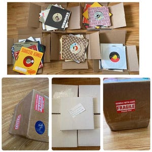 Vintage Vinyl Records Juke Box 45 RPM 7" - 15 Playable Instant Record ...