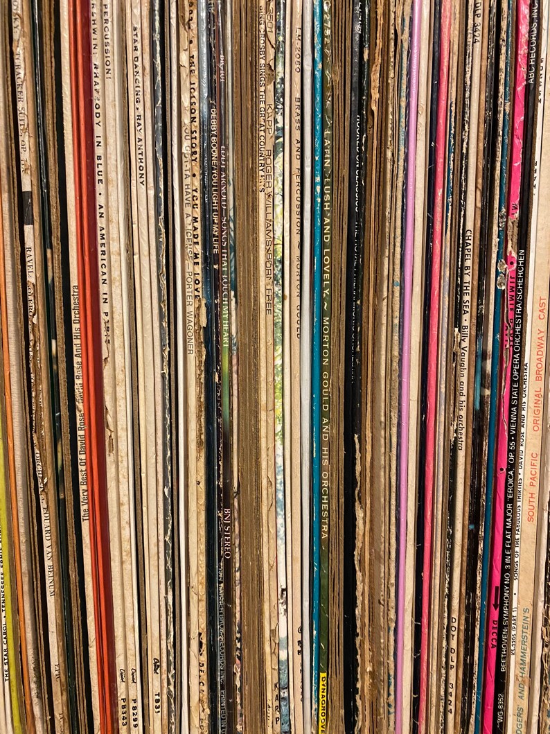 10 Vintage Vinyl Records Playable Vinyl Record Lot With Sleeves Random ...