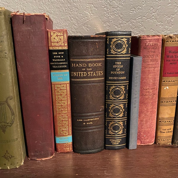 Vintage Book Stack - Etsy