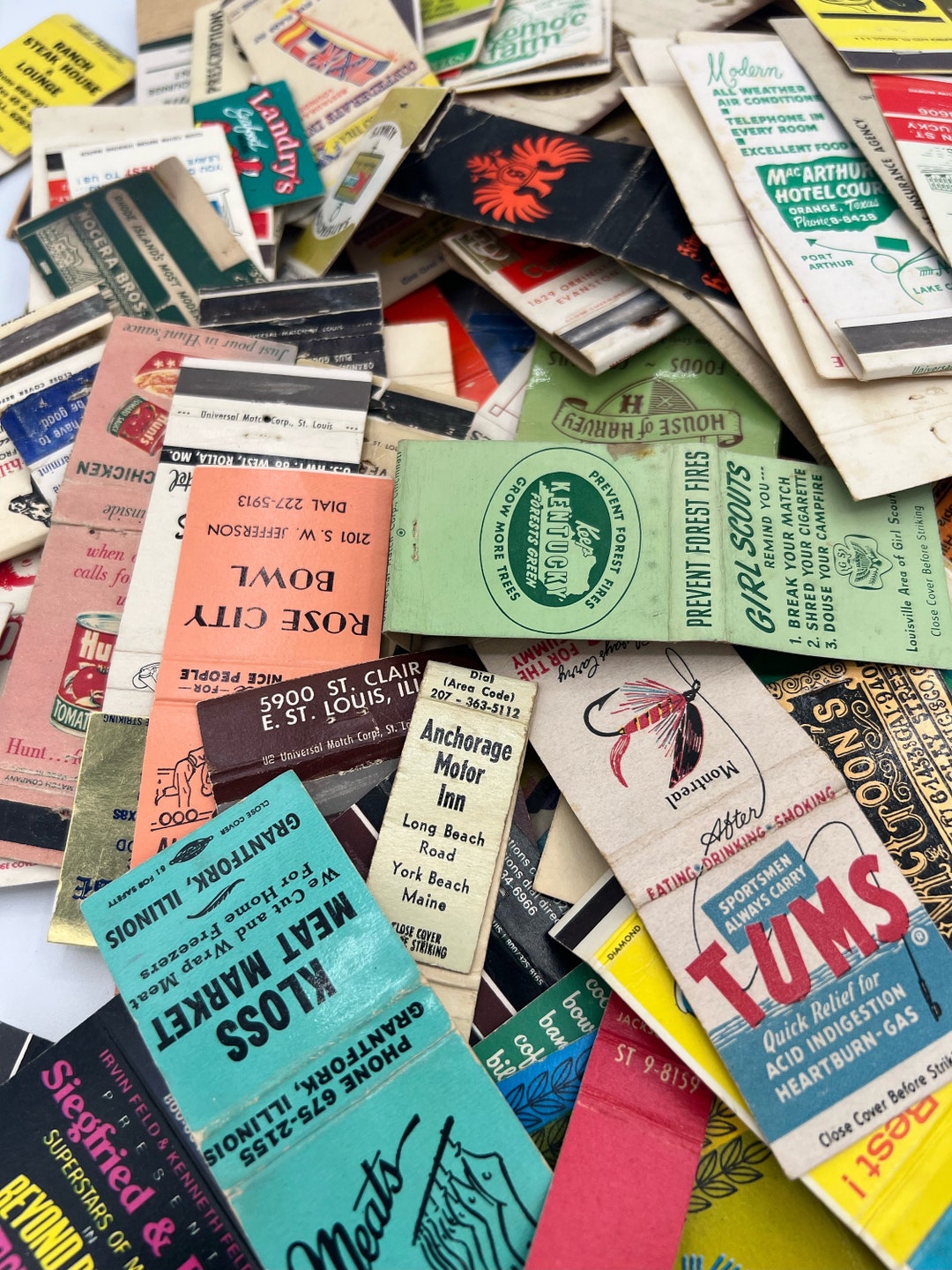 Lot of 30 Vintage Matchbook Covers 40s to 90s Matches Hotels Casinos ...