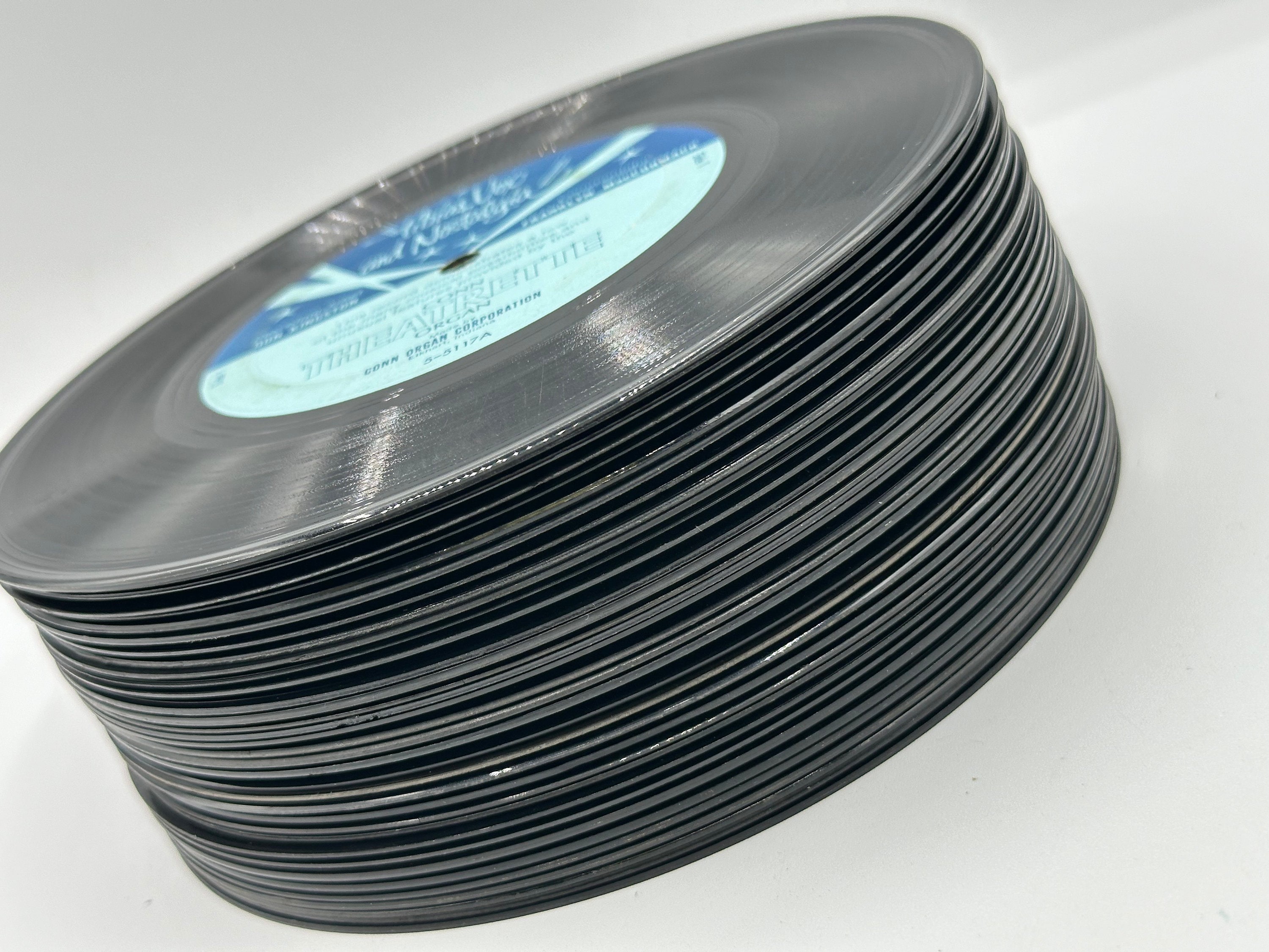 Vintage Vinyl Records 45 RPM 33 RPM 7" Small Hole for Crafting or ...