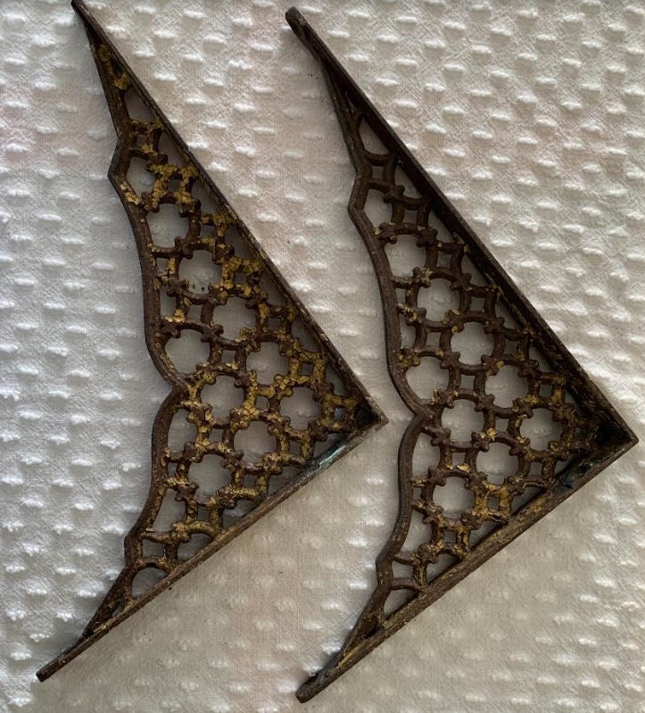 Pair of Antique Cast Iron Window Box or Planter Hanger Brackets - Etsy
