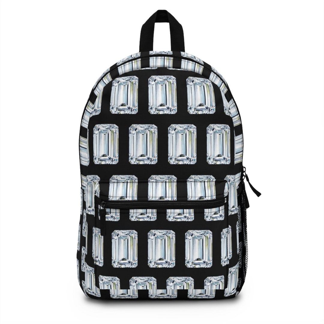 Diamond Watercolor Gemstone Backpack, Art Print, Patterned Chic Bag ...