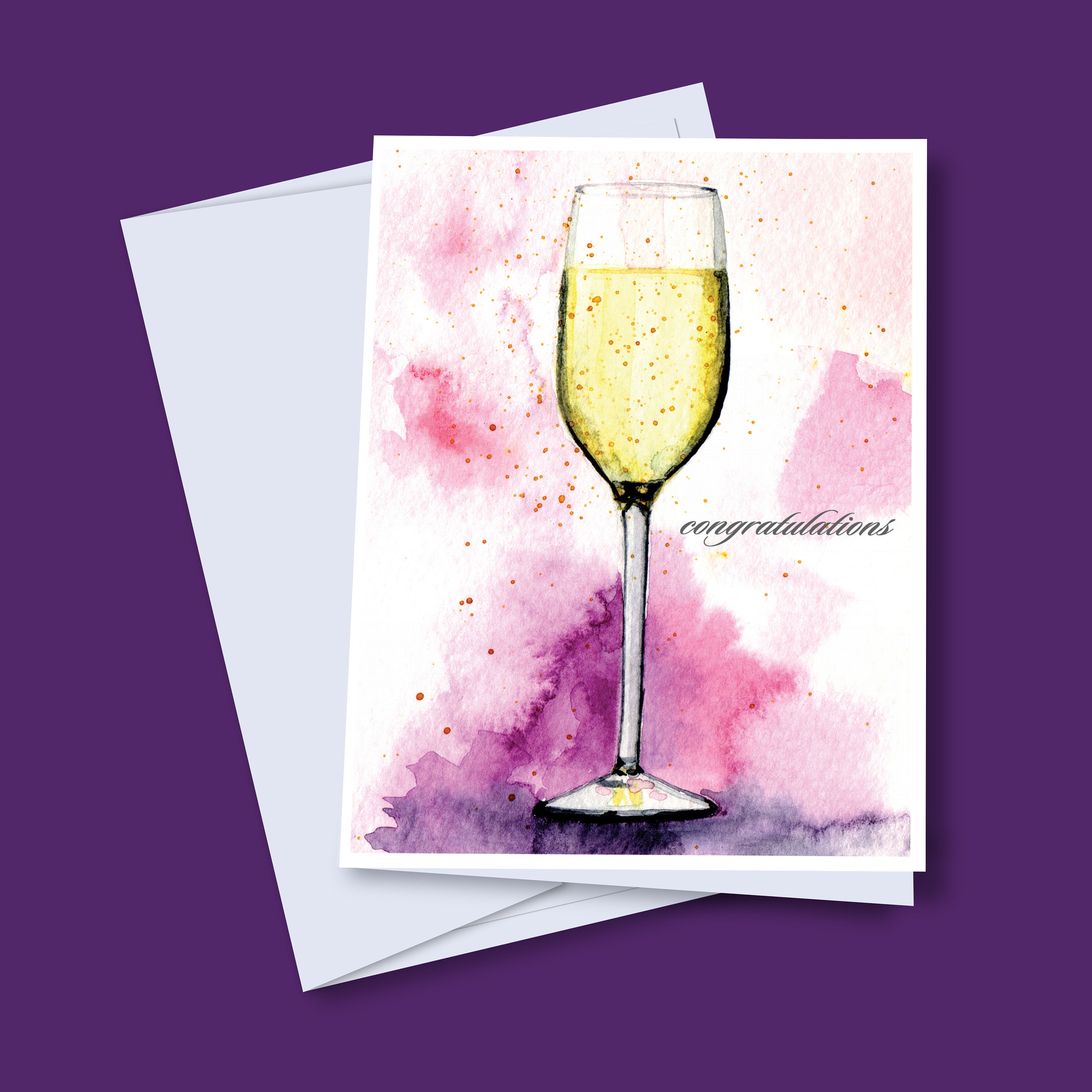 Champagne Watercolor Painting, Prosecco Illustration Watercolor ...