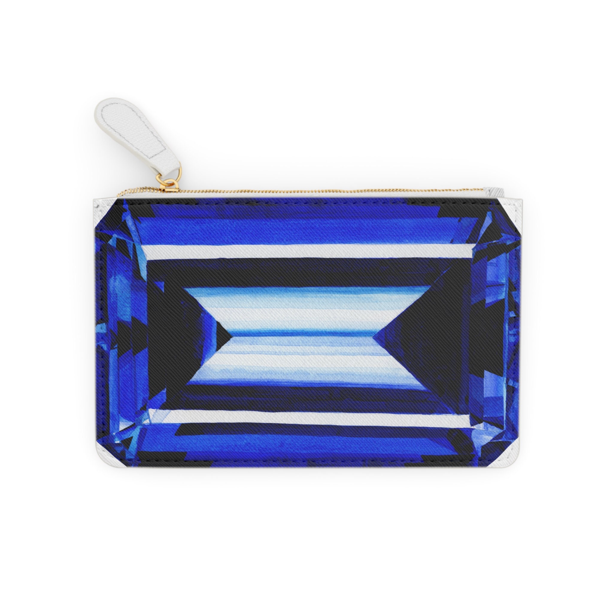 Sapphire Blue Watercolor Gemstone Coin Purse, Mini Clutch Bag, Small ...