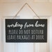 Working Do Not Disturb Sign Work at Home Door Sign Work at | Etsy