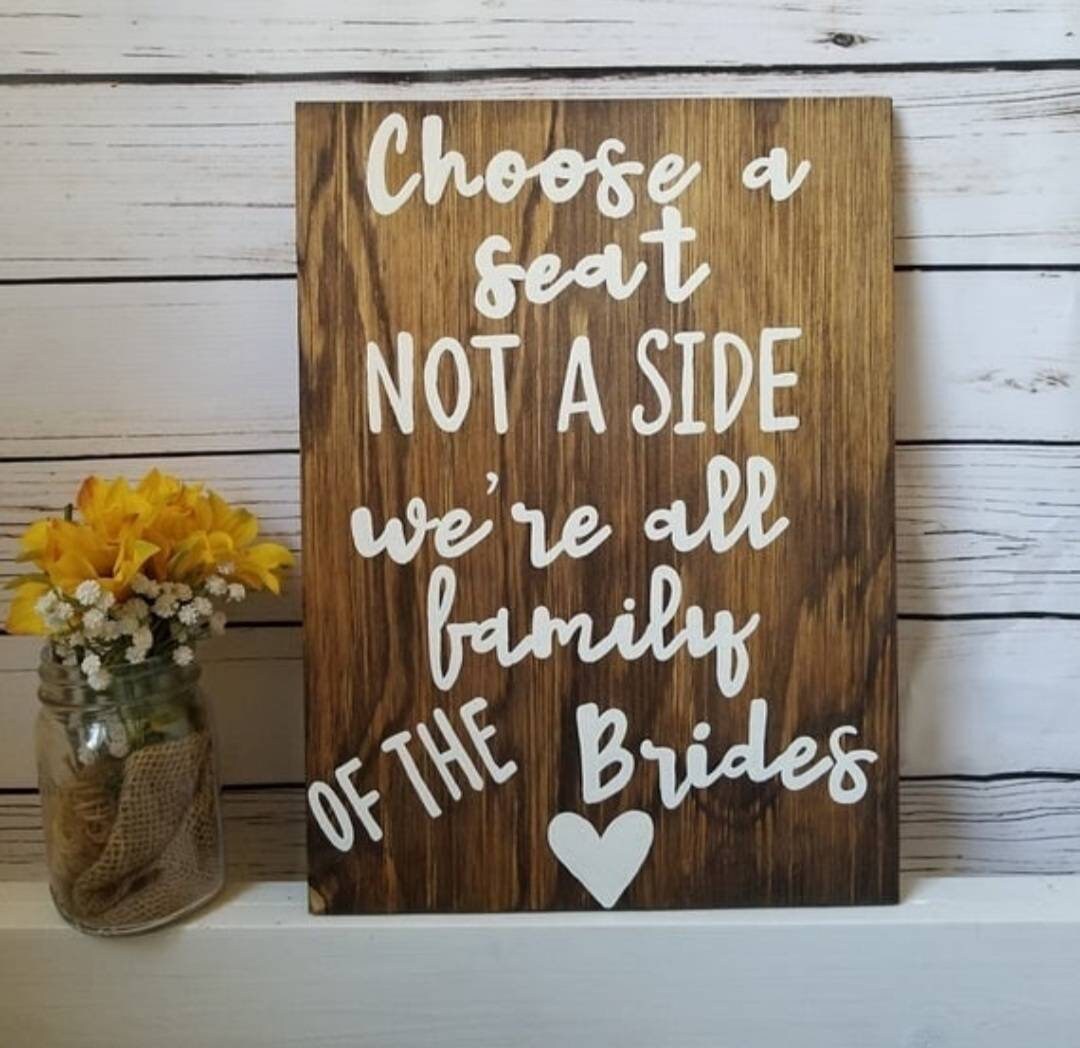 Lesbian Wedding Sign, LGBTQ Wedding Decor, Gay Pride Flag Sign, Both ...