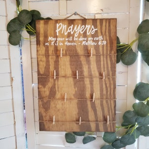 Prayer Board With Clips, Prayer Room Sign, Christian House Warming Gift ...