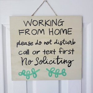 Working Do Not Disturb Sign, Work at Home Door Sign, Work at Home Mom ...