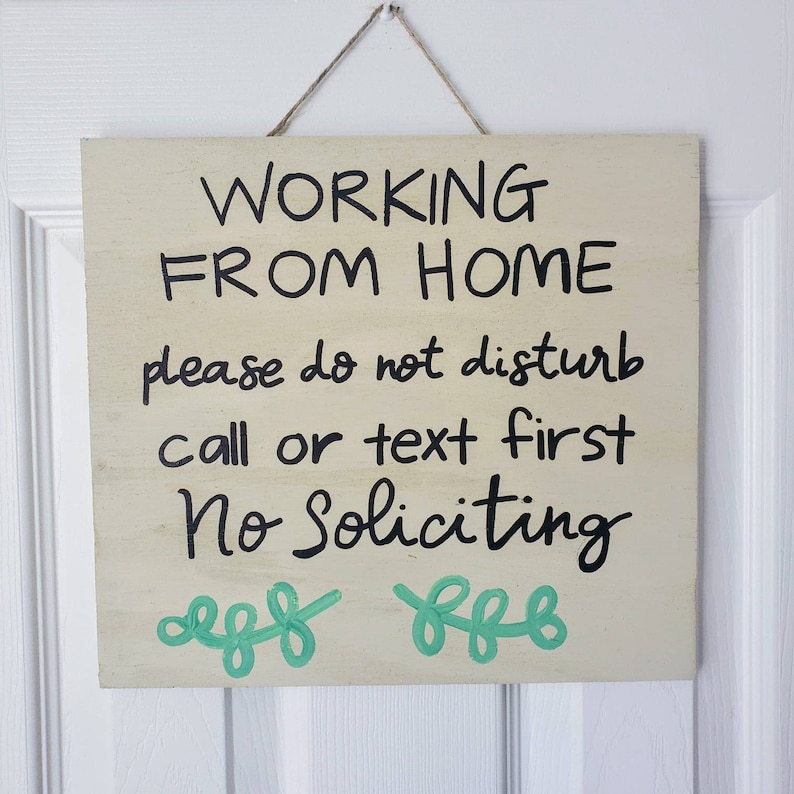 Working Do Not Disturb Sign Work at Home Door Sign Work at - Etsy