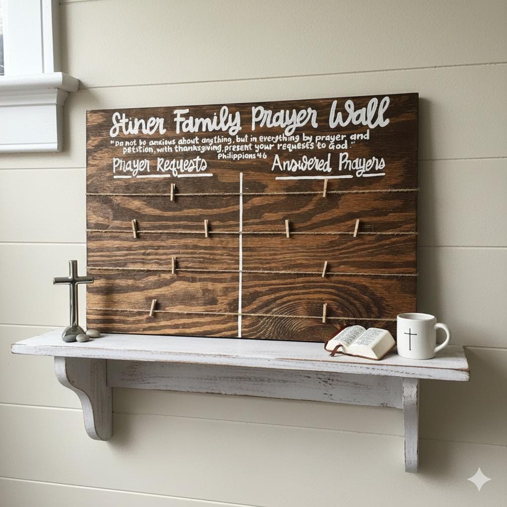 Custom Wooden Prayer Board: Christian Home Decor - Etsy
