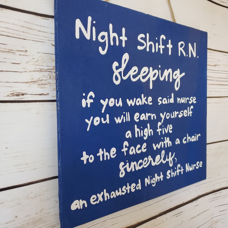 Nurse Sign Sleeping Nurse Nurse Gift RN Gift LPN Gift - Etsy