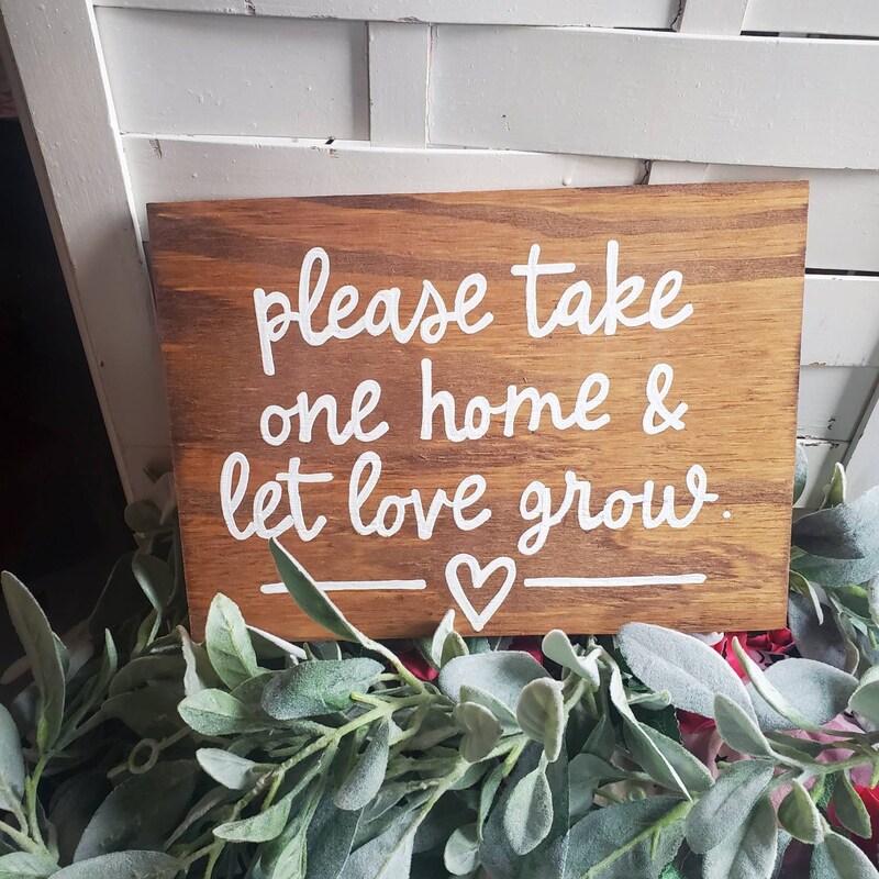 Let Love Grow Sign - Etsy