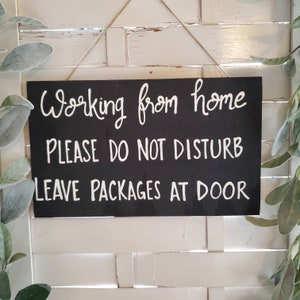Working Do Not Disturb Sign, Work at Home Door Sign, Work at Home Mom ...
