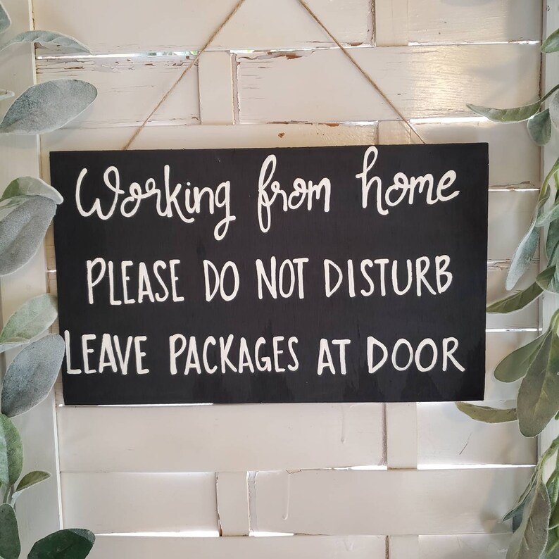 Working Do Not Disturb Sign Work at Home Door Sign Work at - Etsy