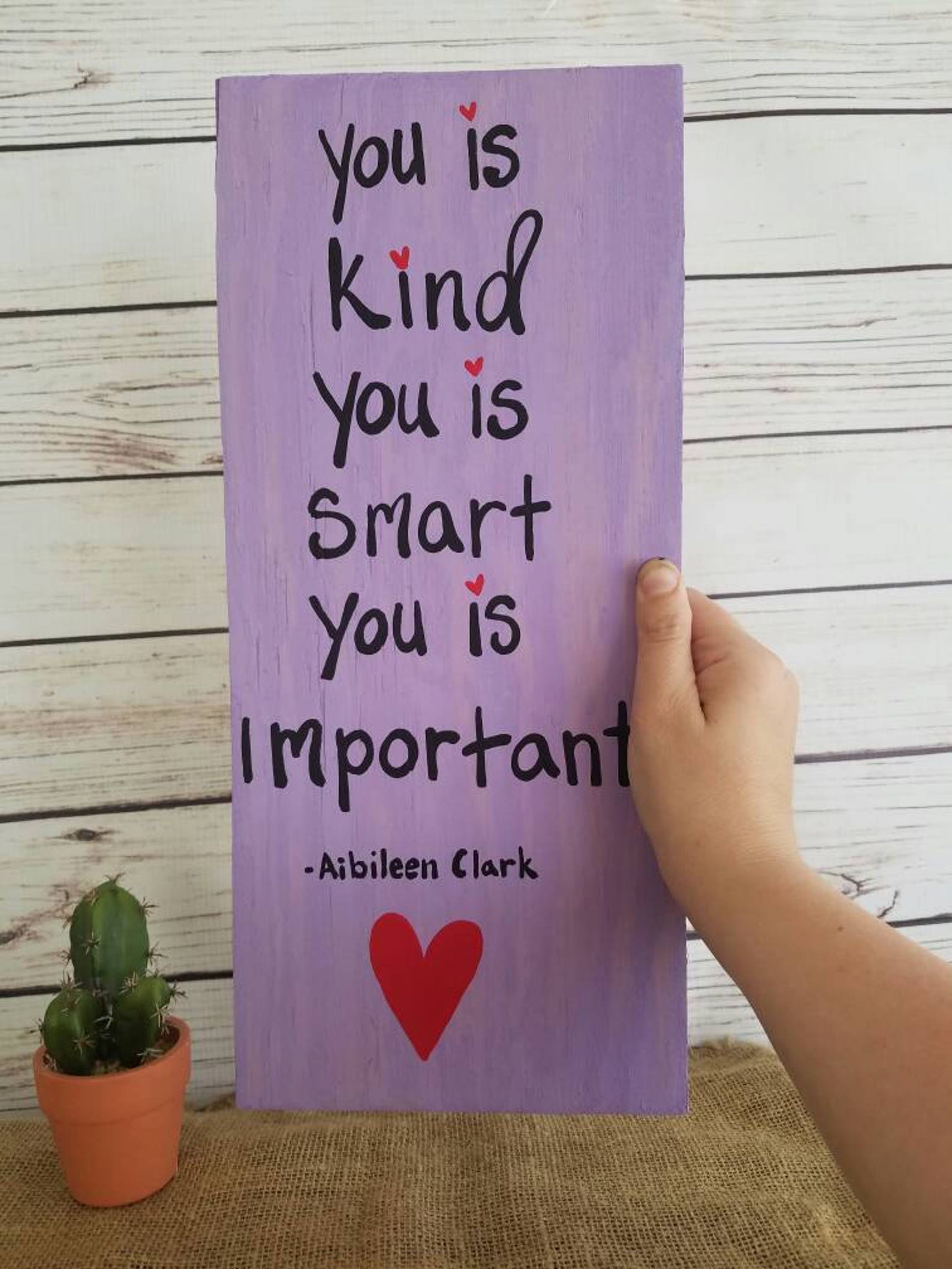 You is Kind You is Smart You is Important THE HELP Quote - Etsy