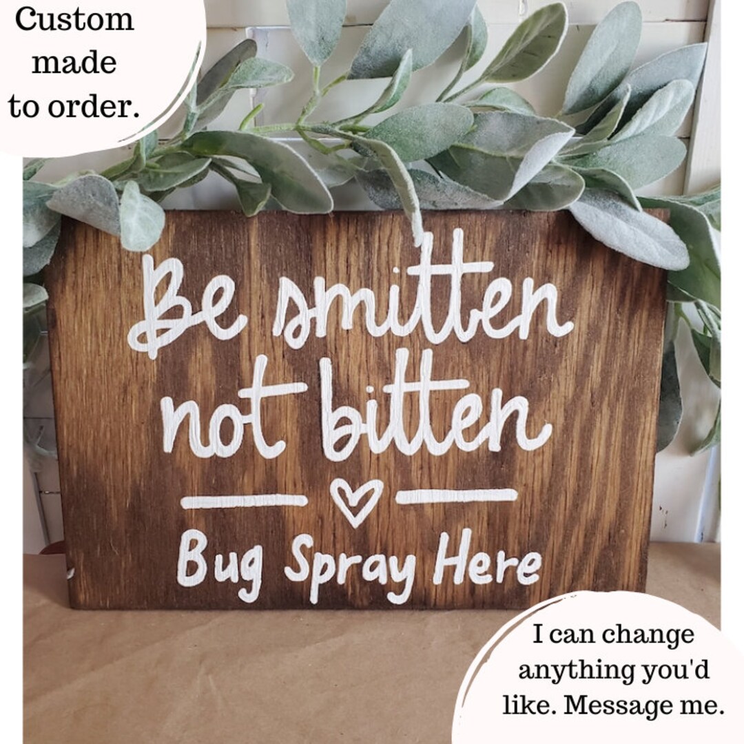 Bug Spray Sign: Rustic Outdoor Wedding Decor - Etsy