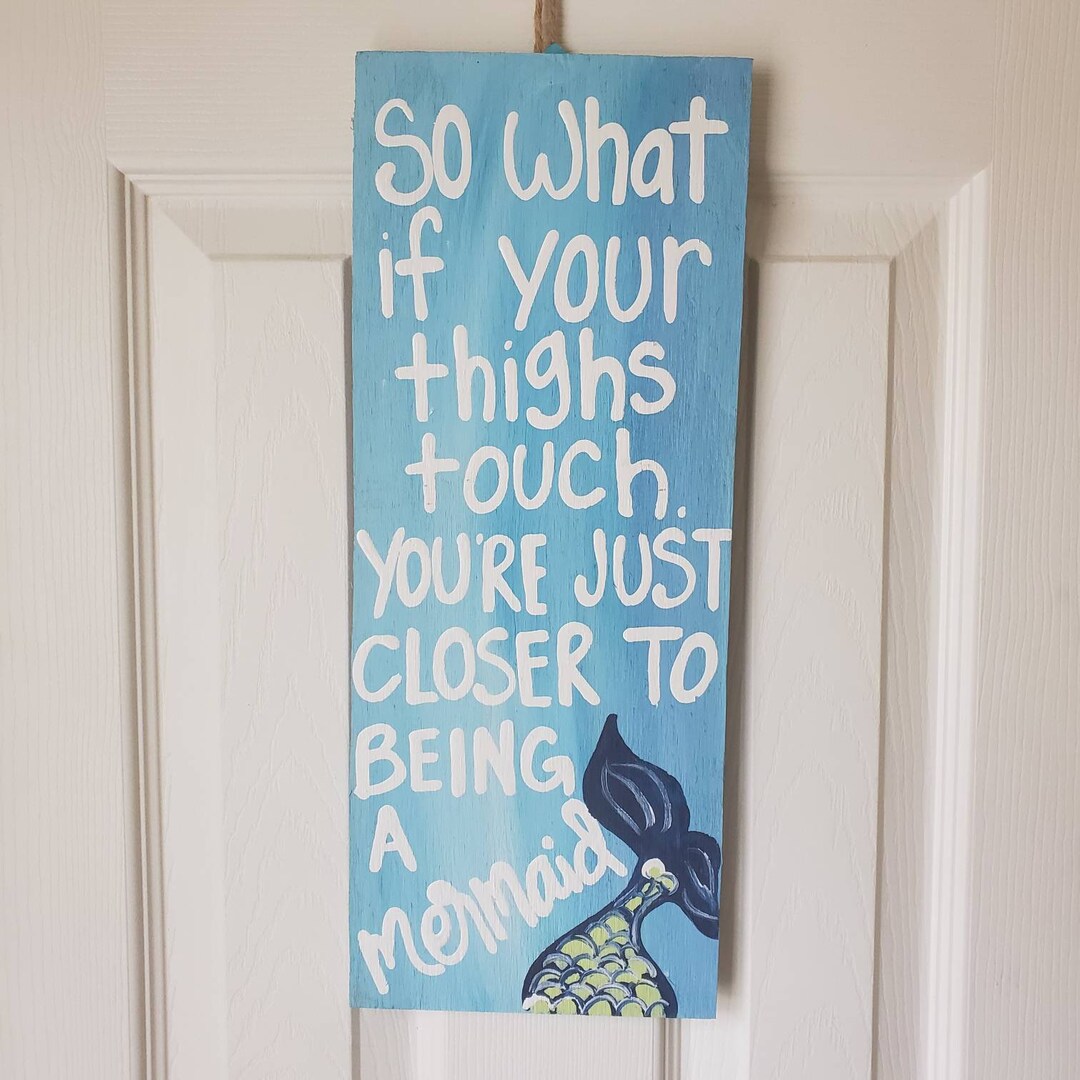 Mermaid Wooden Sign, Mermaid Decor, Funny Gift Idea, Sister Gift, Best ...