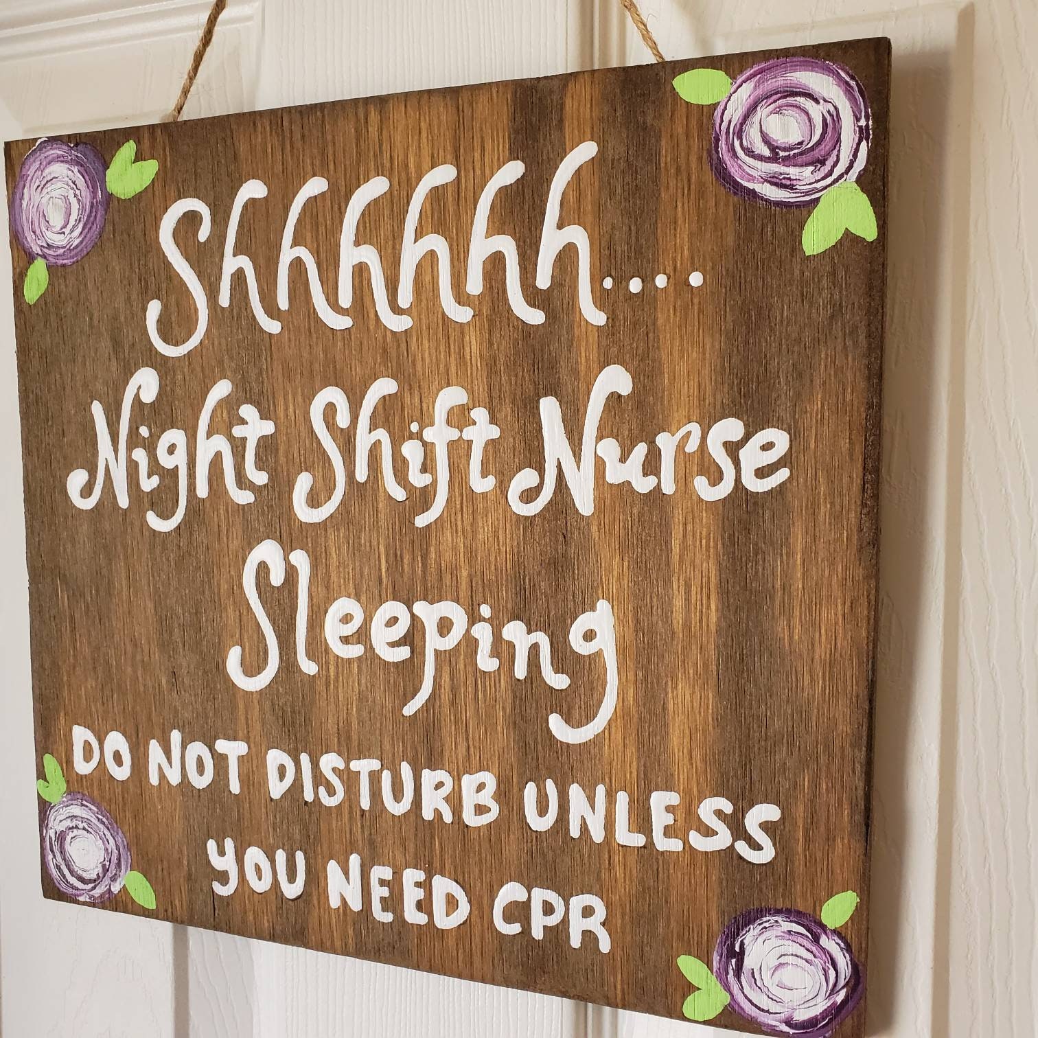 Nurse Sign Sleeping Nurse Nurse Gift RN gift LPN gift | Etsy